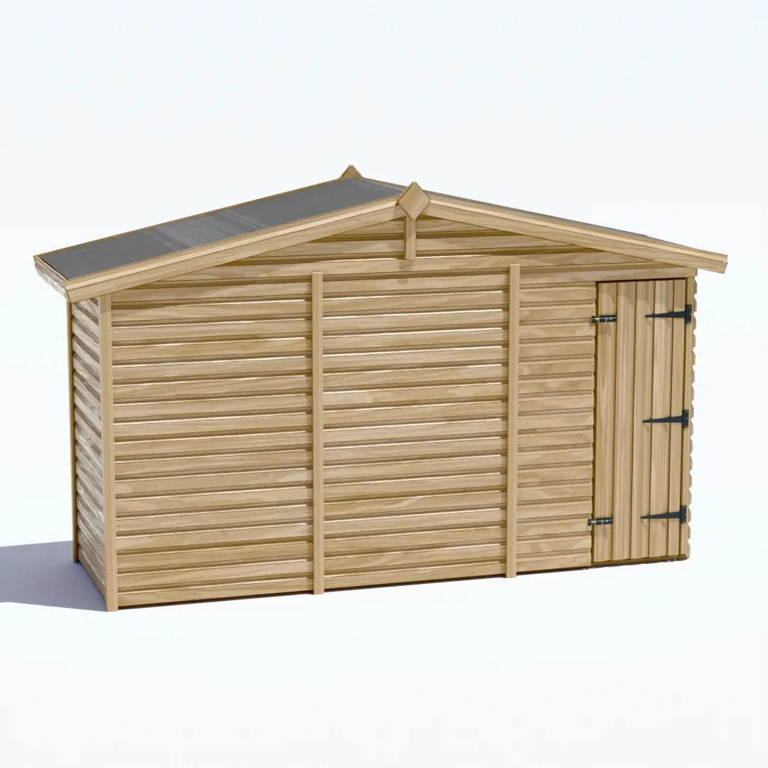 12x4ft Wooden Garden Shed | Windowless | Apex Roof — Eden Sheds