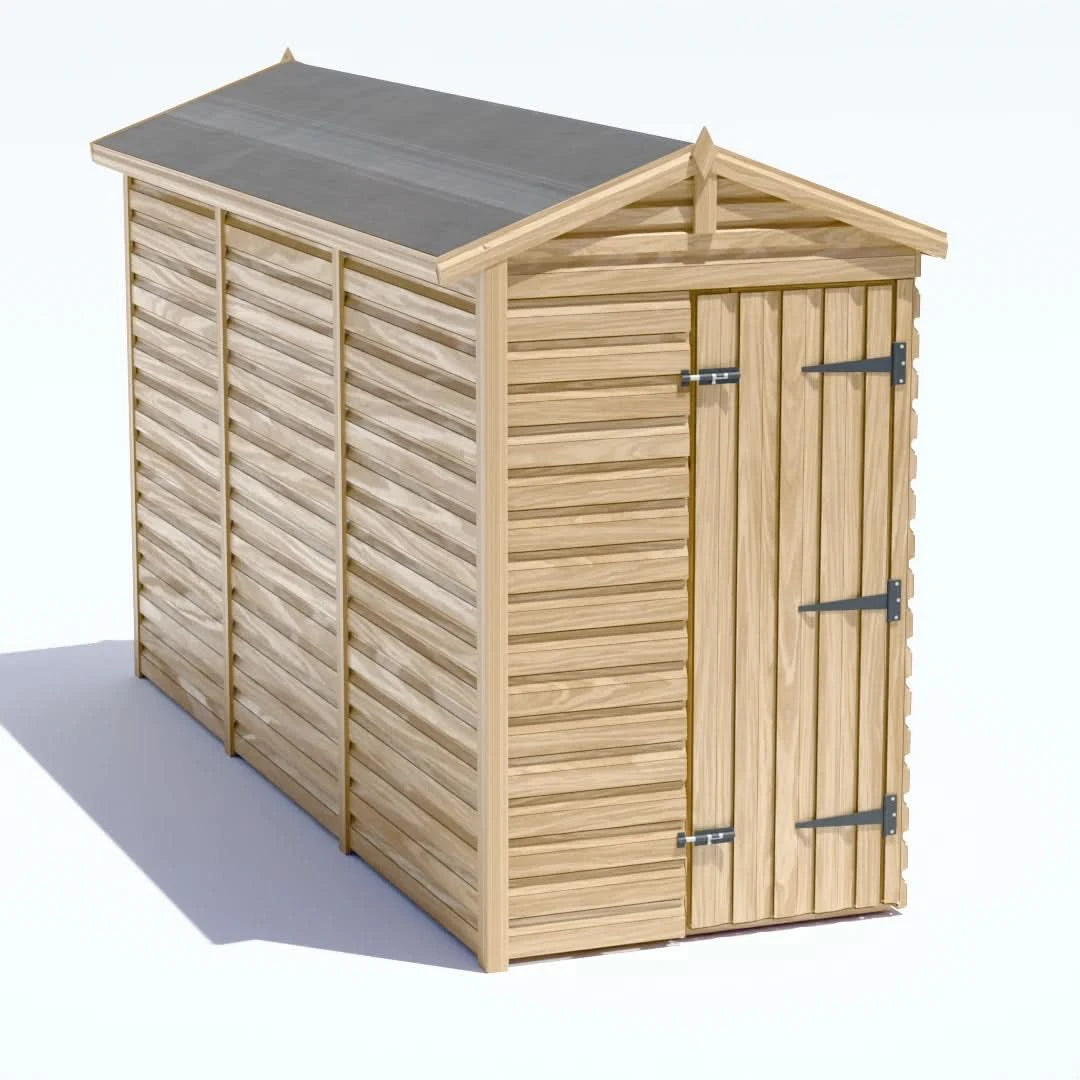 4x12ft Wooden Garden Shed | Windowless | Apex Roof — Eden Sheds