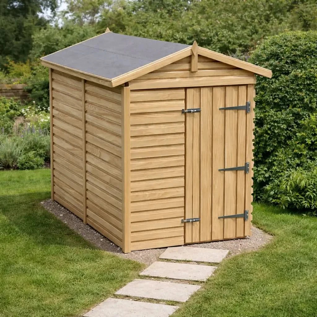4x6.5ft Wooden Garden Shed | Windowless | Apex Roof — Eden Sheds