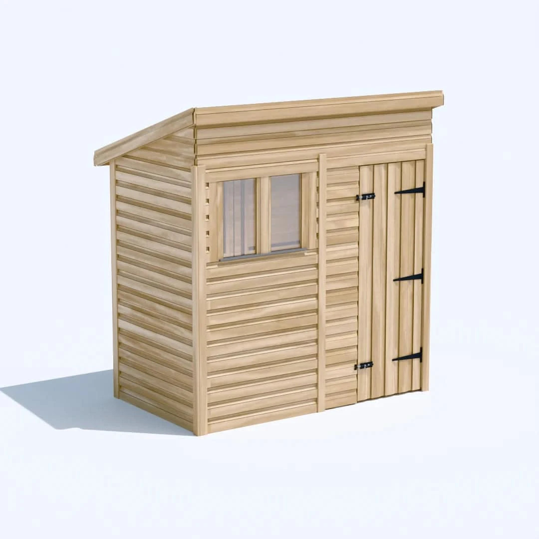 6.5x4ft Wooden Garden Shed | Windowed | Pent Roof — Eden Sheds