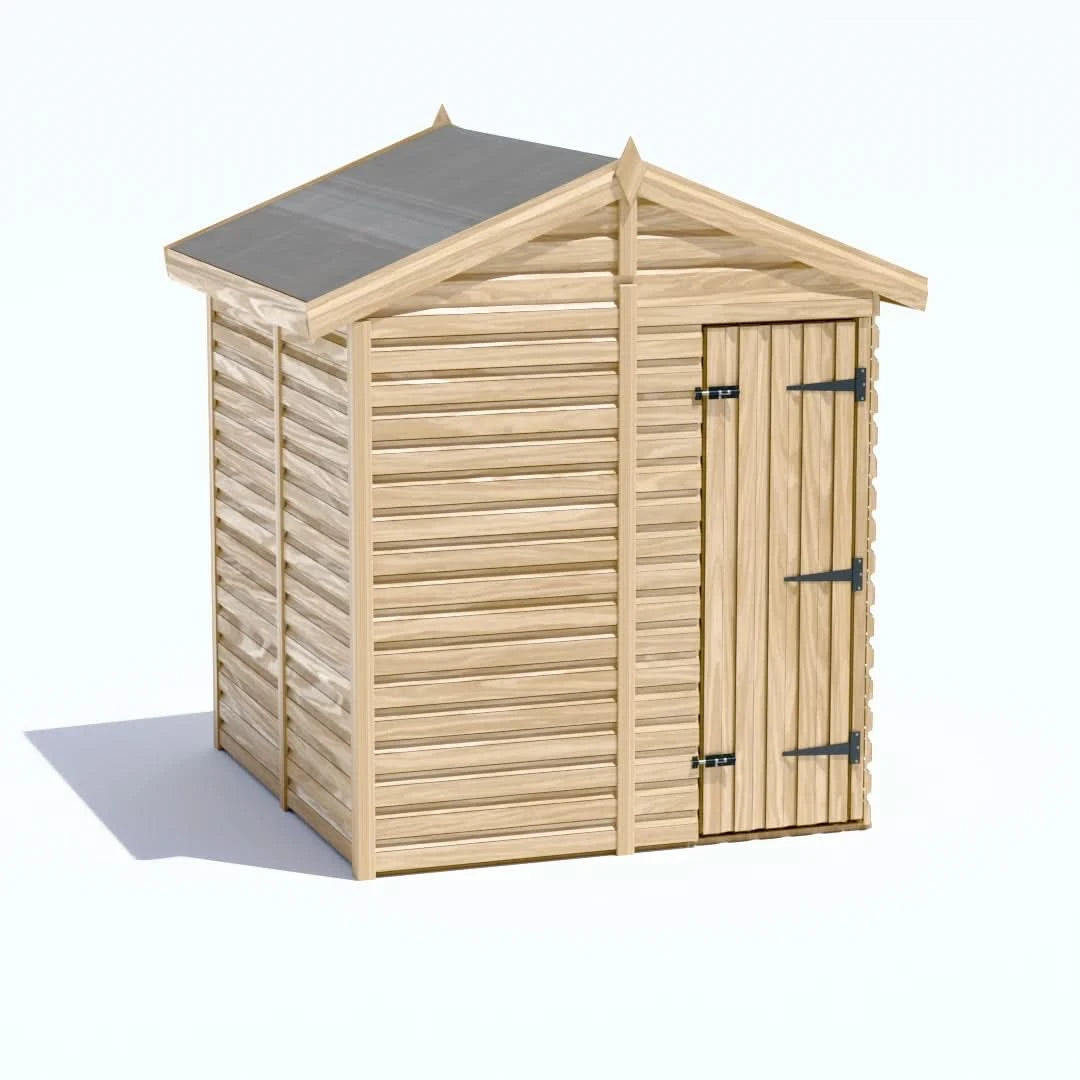 6x6.5ft Wooden Garden Shed | Windowless | Apex Roof — Eden Sheds